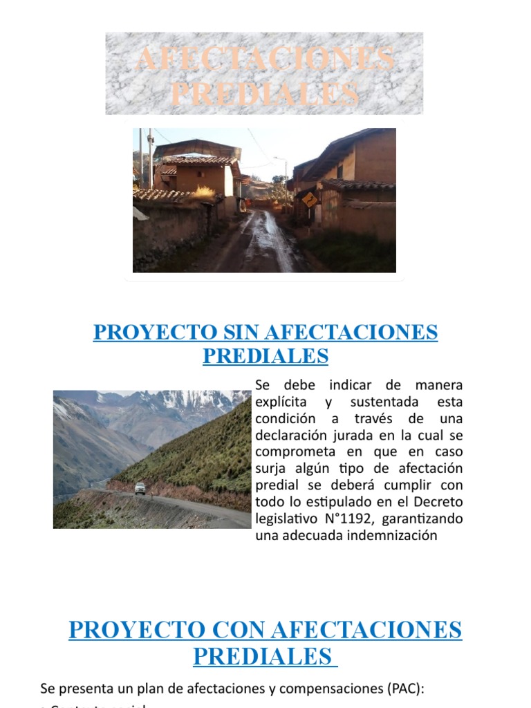 Afectaciones Prediales | PDF