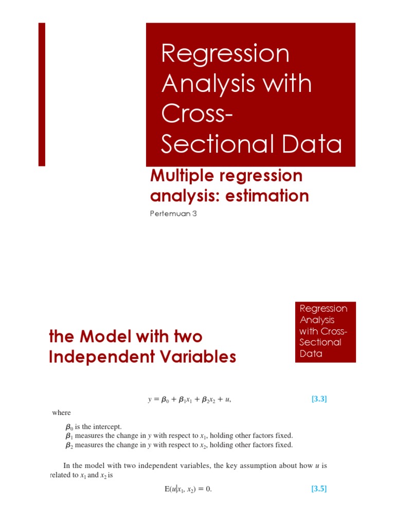Multiple Regression Analysis - Estimation | Download Free PDF | Regression Analysis | Dependent ...