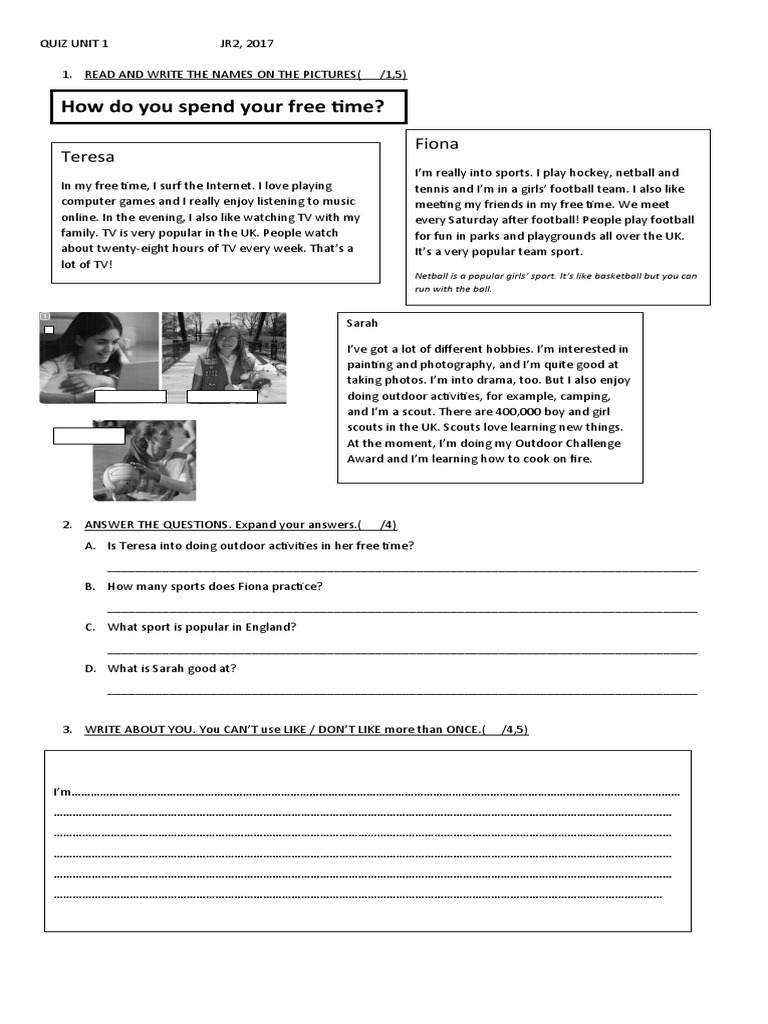 Reading Comprehension Likes and Dislikes | PDF