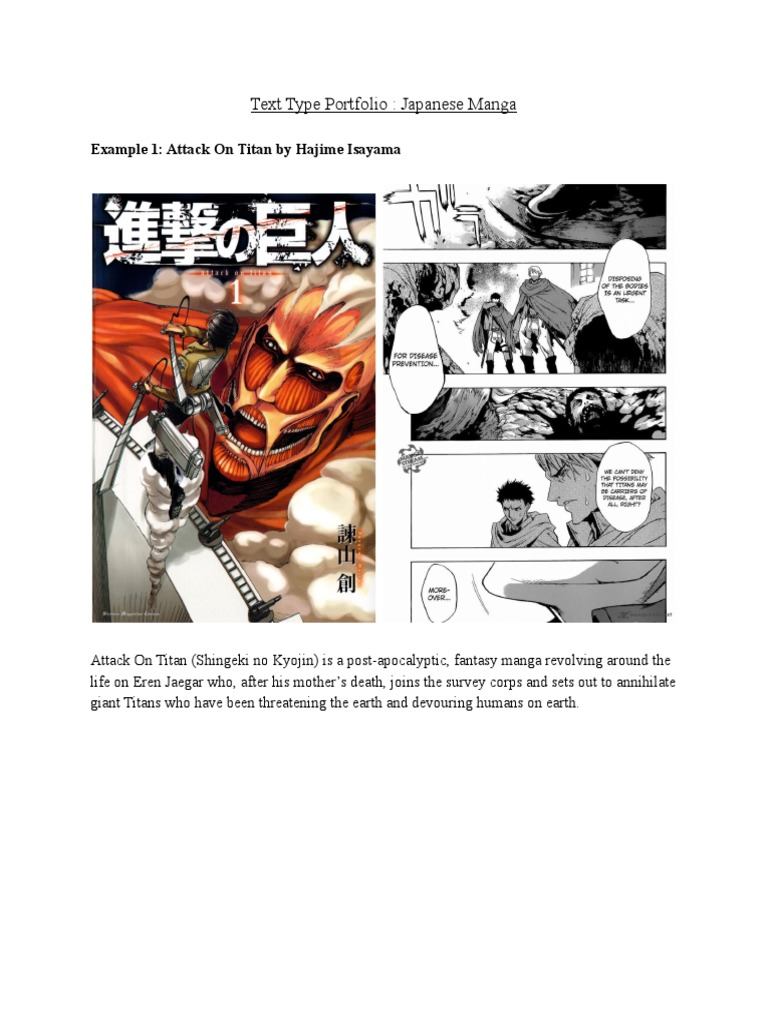 Text Type Portfolio - Japanese Manga | PDF