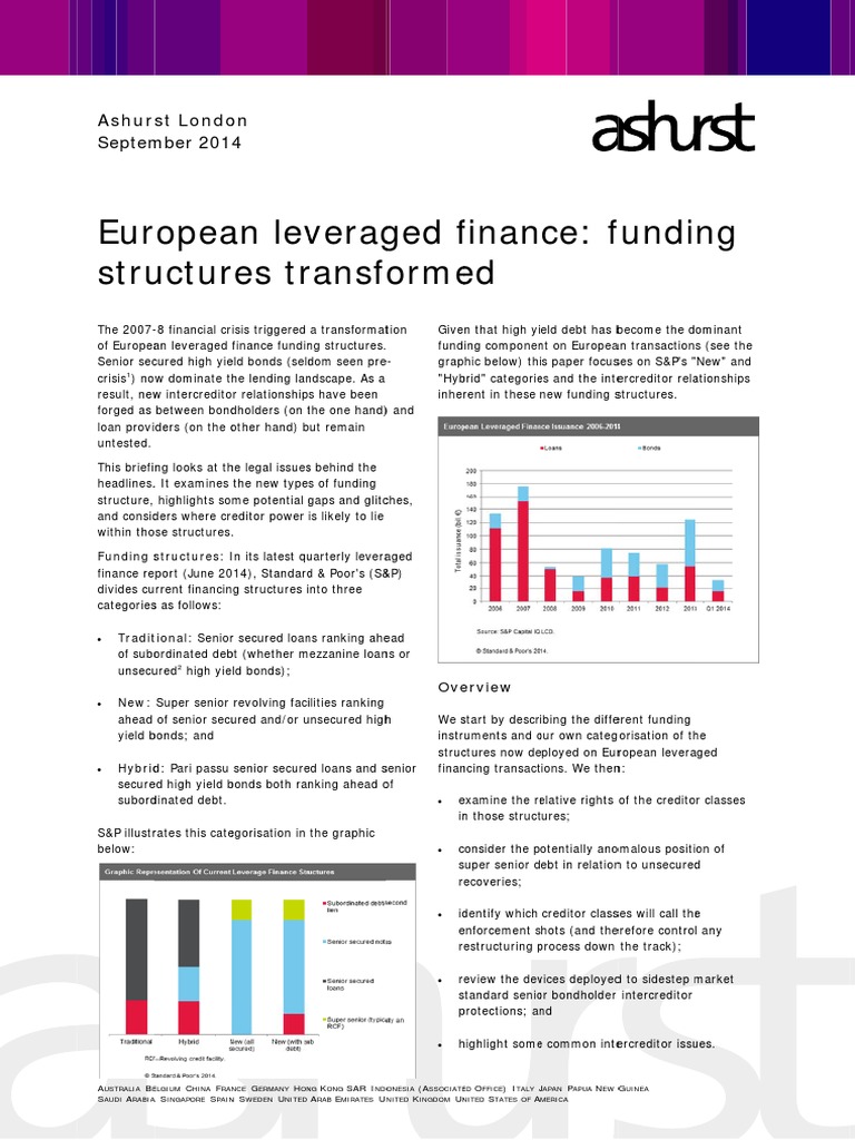 European Leveraged Finance Funding Structures Transformed September ...