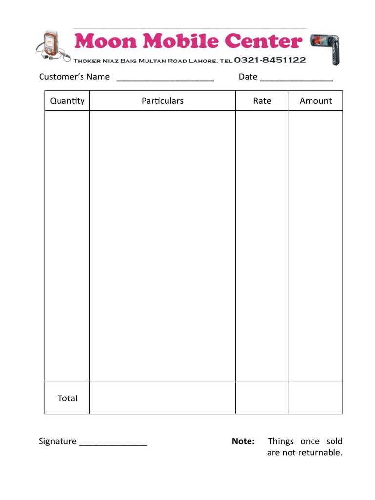 Bill Pad | PDF