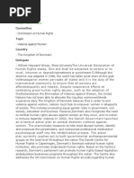 Sample Position Paper | PDF | Violence Against Women | Human Rights