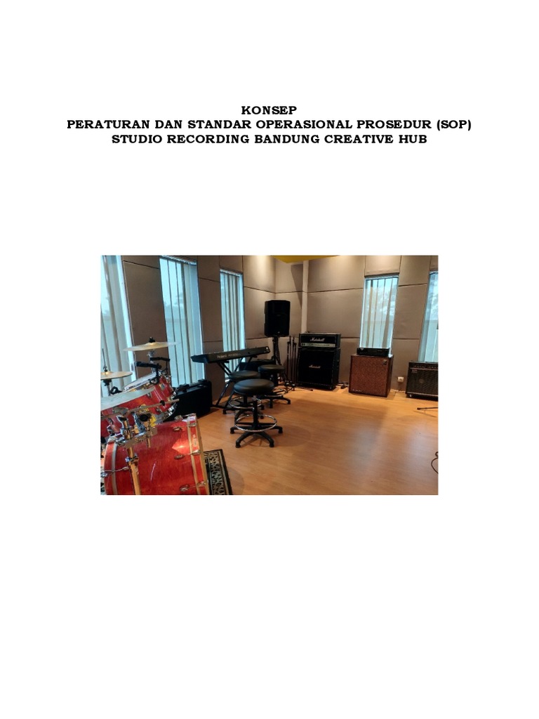 SOP Studio Rekaman Bandung | PDF
