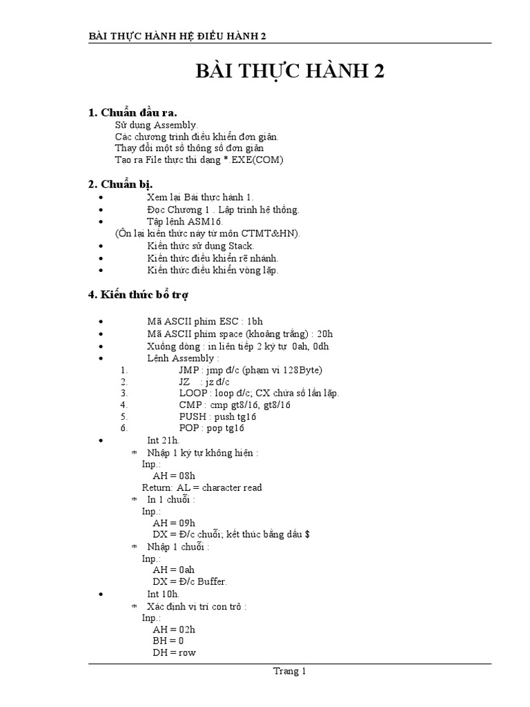 Bai Thuc Hanh 2 - New | PDF