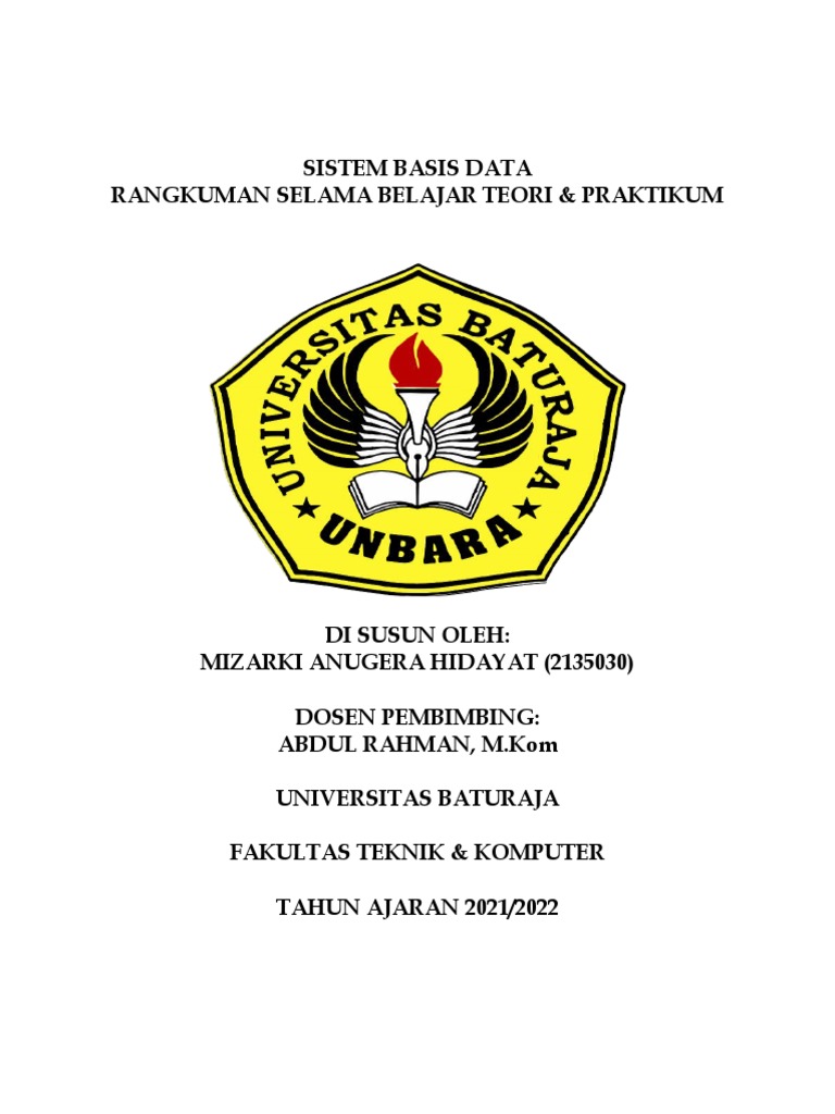 SISTEM BASIS DATA Rangkuman | PDF