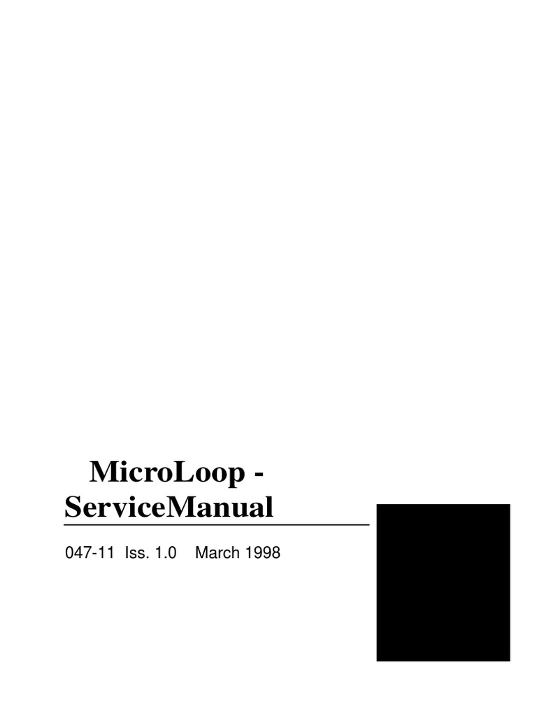 Micro Medical MicroLoop - Service Manual | PDF | Power Supply | Random Access Memory