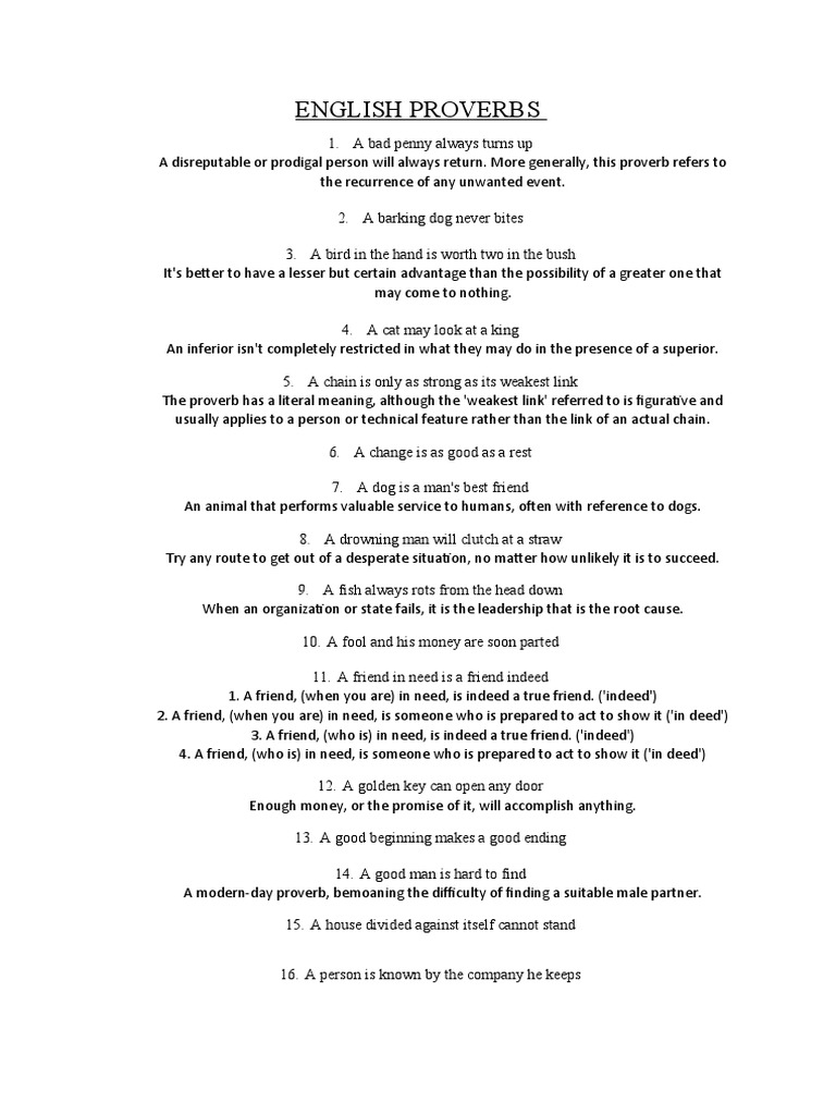 English Proverbs | PDF