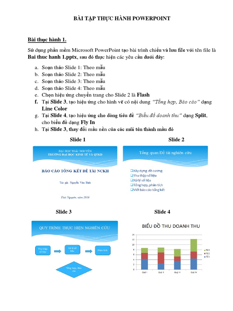 Bai Tap Thuc Hanh PowerPoint | PDF