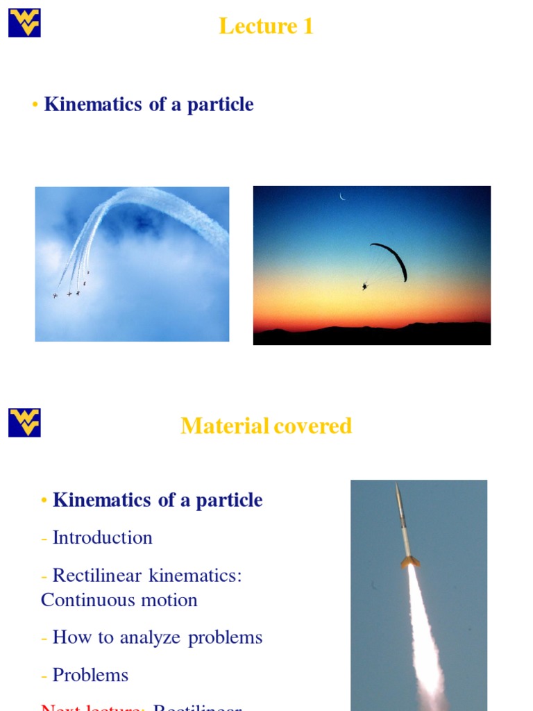 Kinematics of A Particle | PDF | Kinematics | Acceleration
