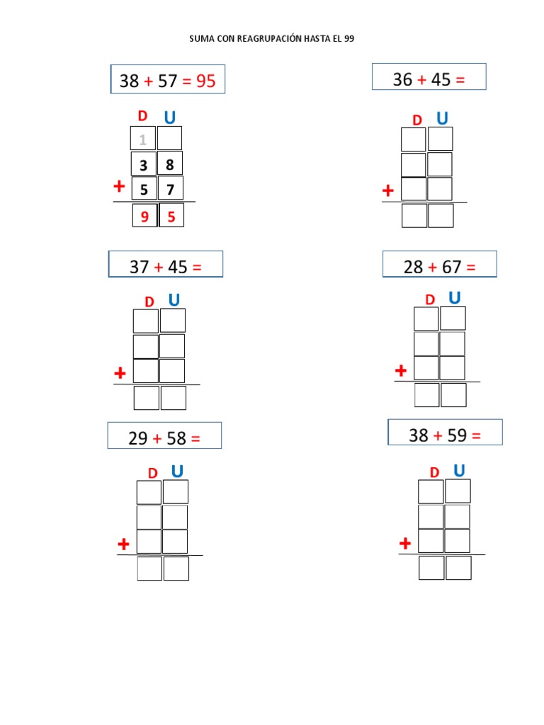 Sumas Con Reagrupación.15-11-2021 | PDF