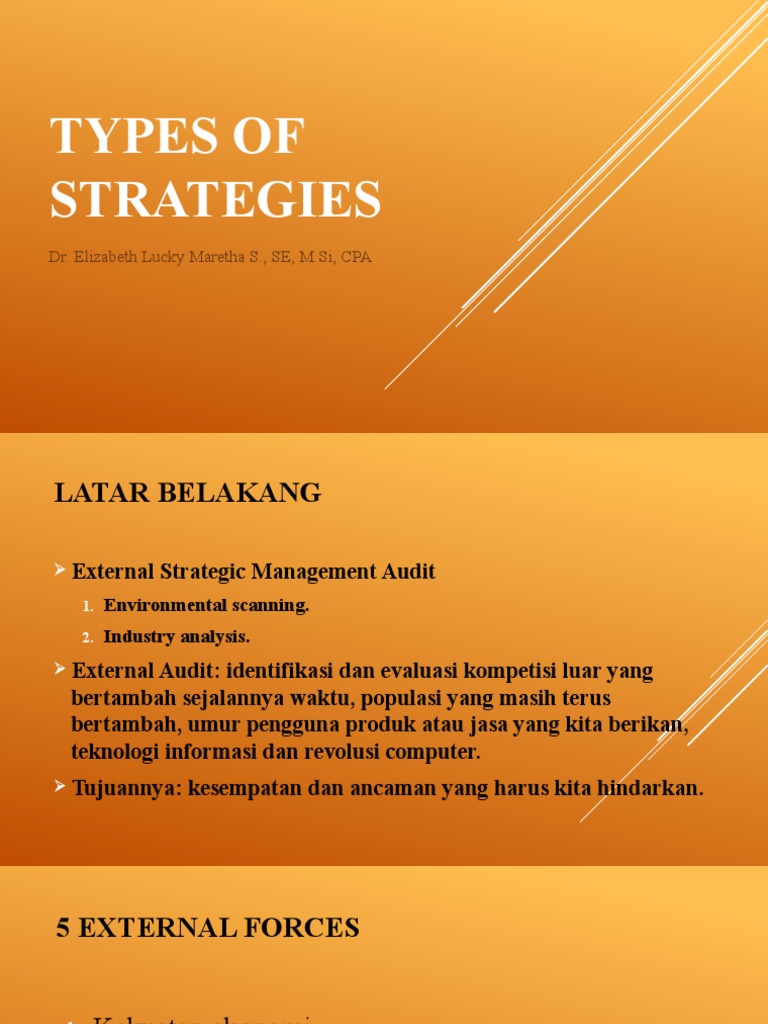 Tipe Tipe Strategi | PDF