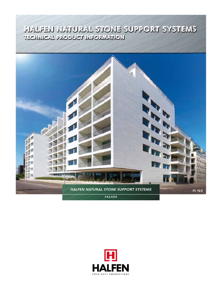 Halfen Natural Stone Support Systems | PDF | Screw | Building Insulation