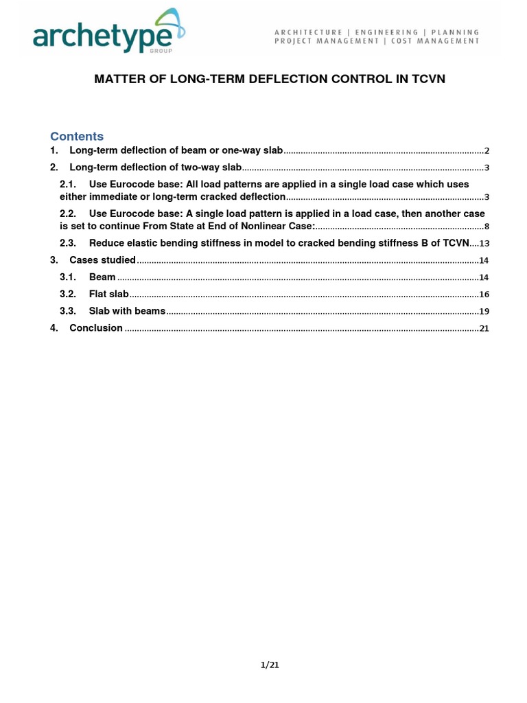 Matter of Long-Term Deflection Control in TCVN | PDF | Beam (Structure ...