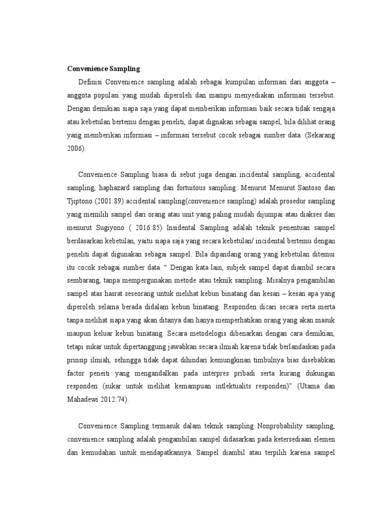 Sampling Convenience | PDF