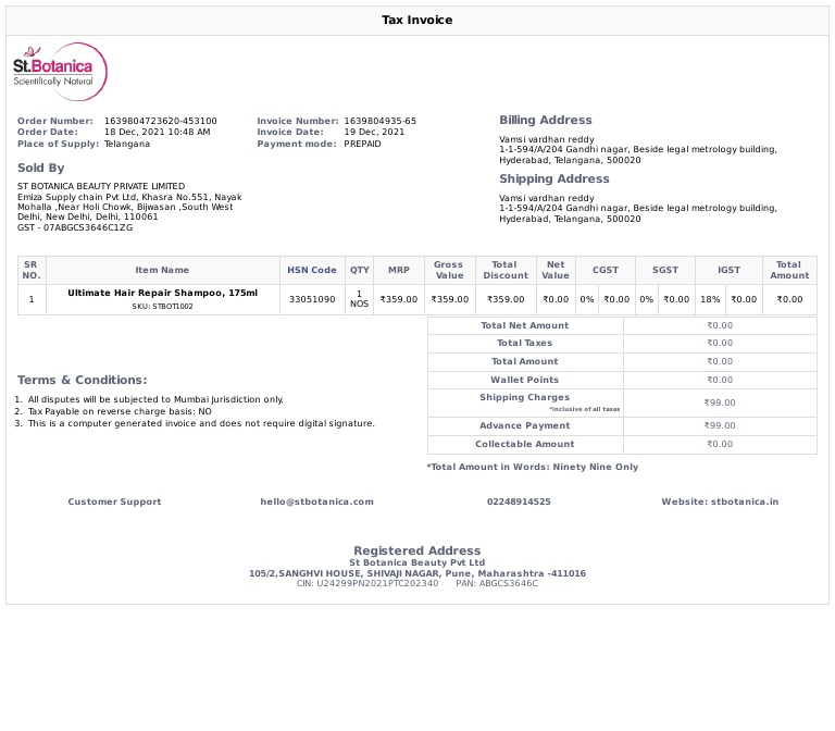 Billing Address: Tax Invoice | PDF | Government Finances | Taxes