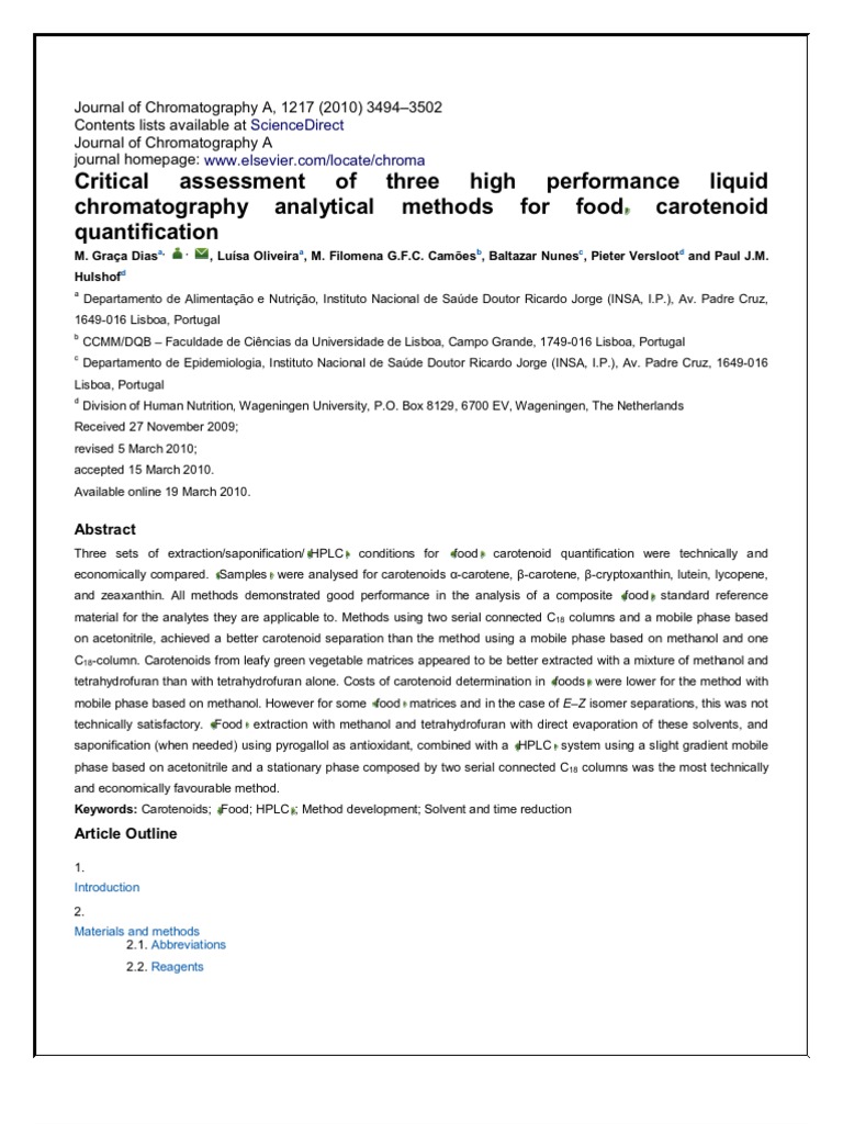 Journal of Chromatography 1 | PDF | Elution | High Performance Liquid ...