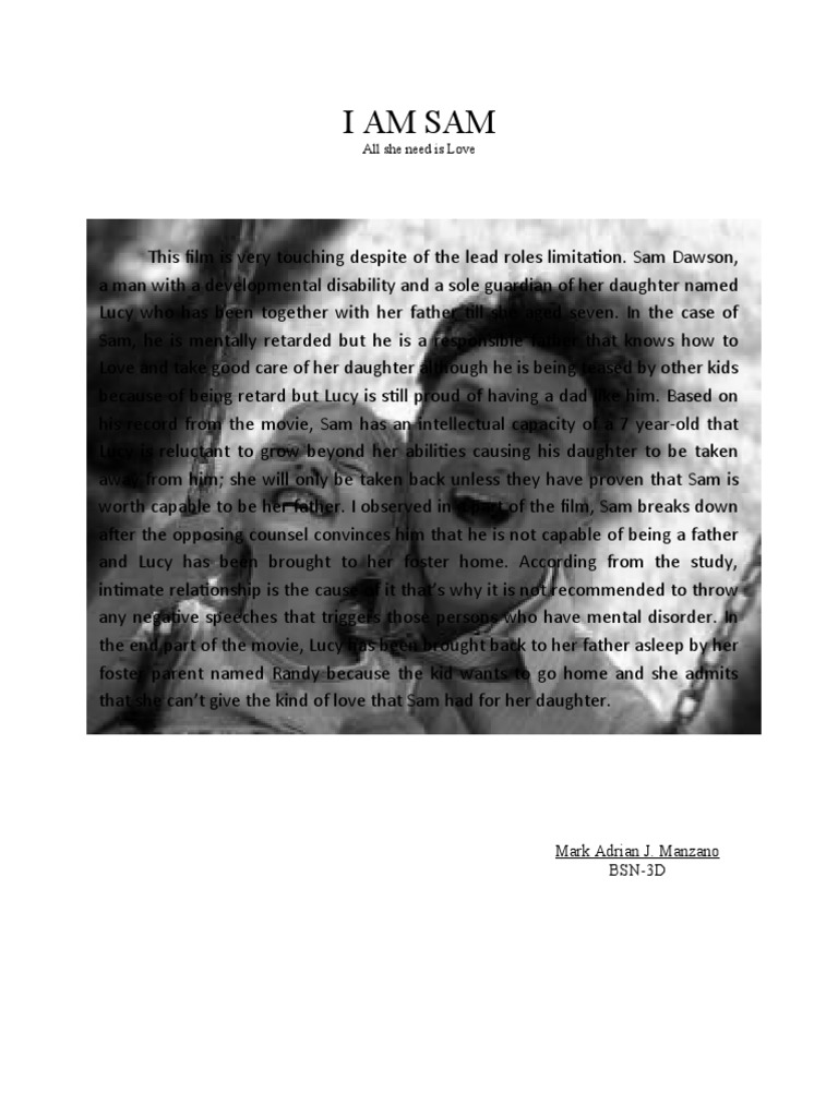 "I Am Sam: A Father's Love" | PDF