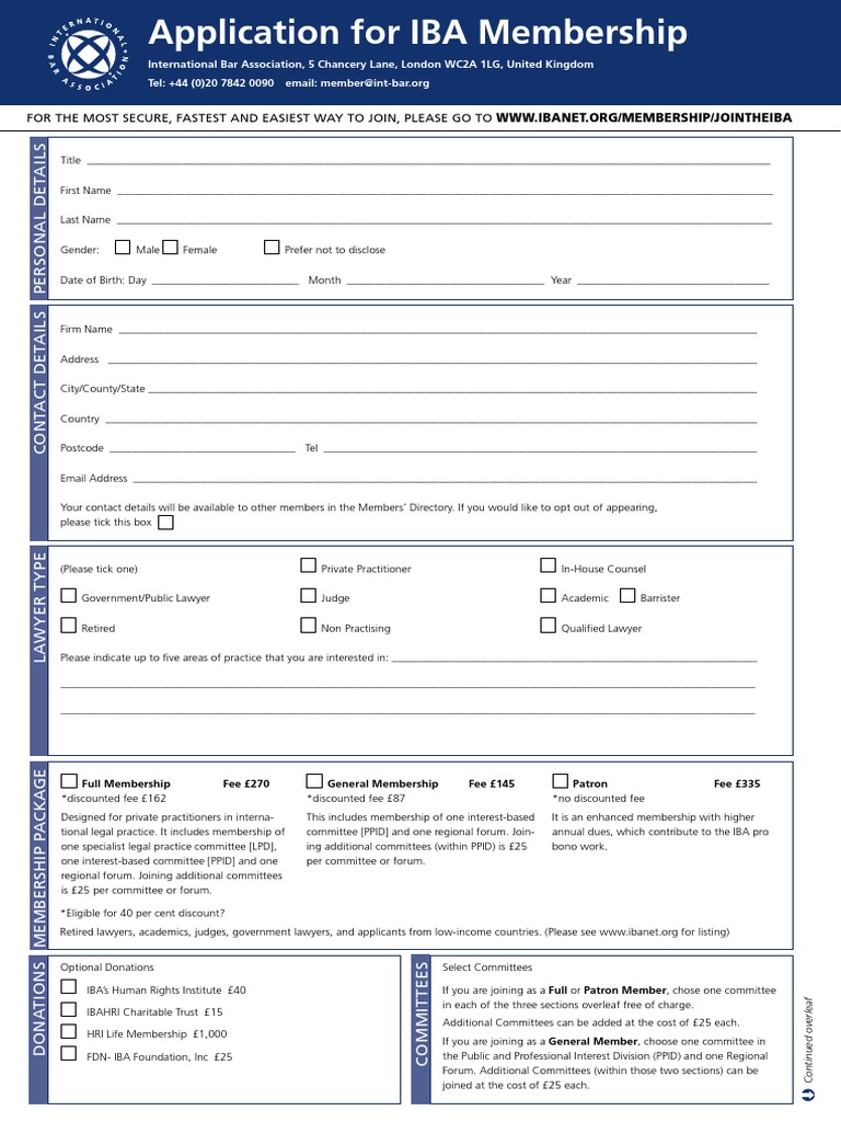 Membership Application Form 2021 | PDF | Lawyer | Barrister
