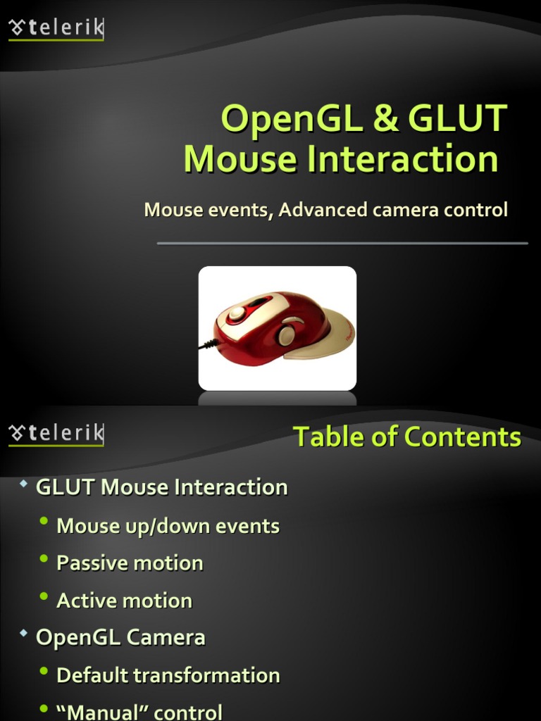 GLUT Mouse Interaction Guide | PDF | Callback (Computer Programming ...