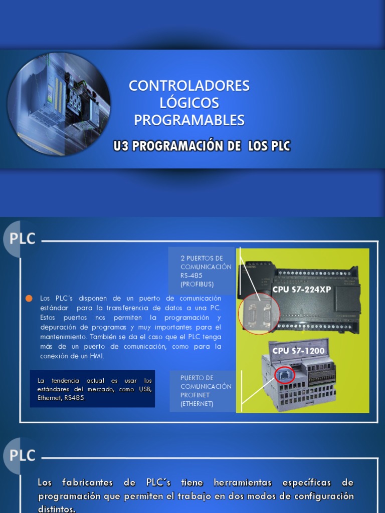 UNIDAD 3a PROGRAMACION PLC | PDF | Controlador lógico programable ...