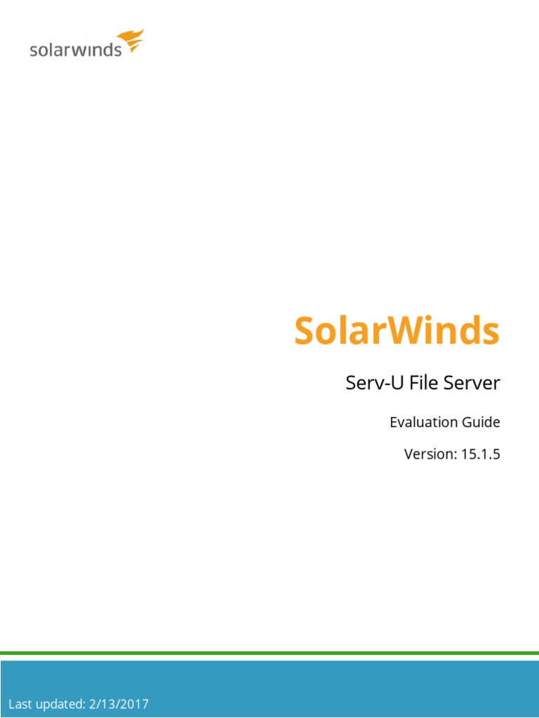 Solarwinds: Serv-U File Server | PDF | File Transfer Protocol | Internet & Web