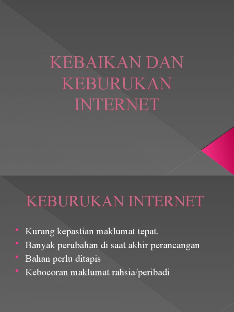 Kebaikan Dan Keburukan Internet | PDF