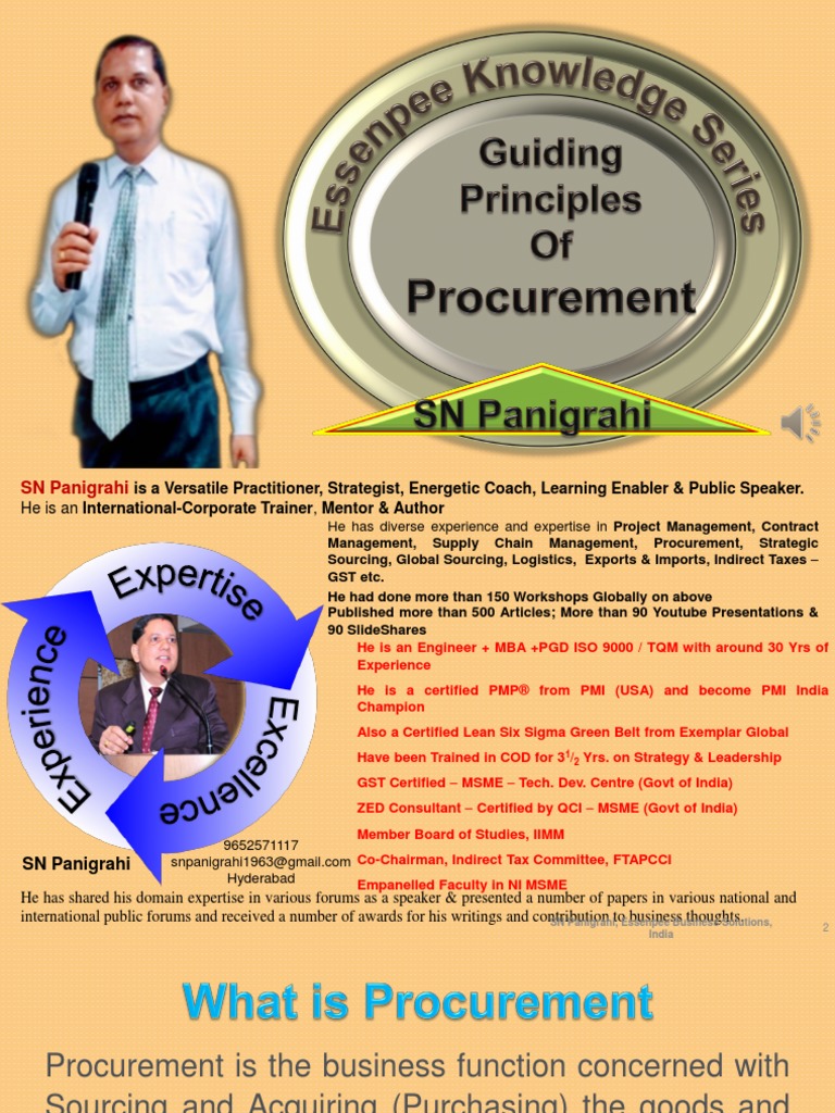 Guiding Principles of Procurement PDF | PDF | Procurement | Supply Chain