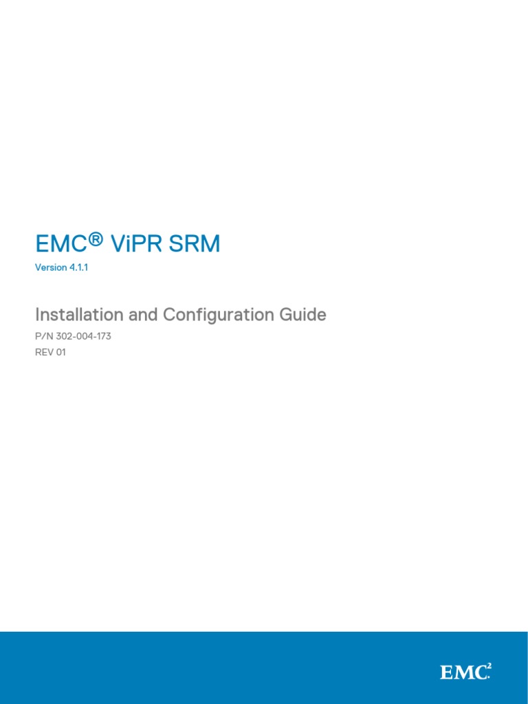 Docu86395 - ViPR SRM 4.1.1 Installation and Configuration Guide | PDF | Virtual Machine | V Mware