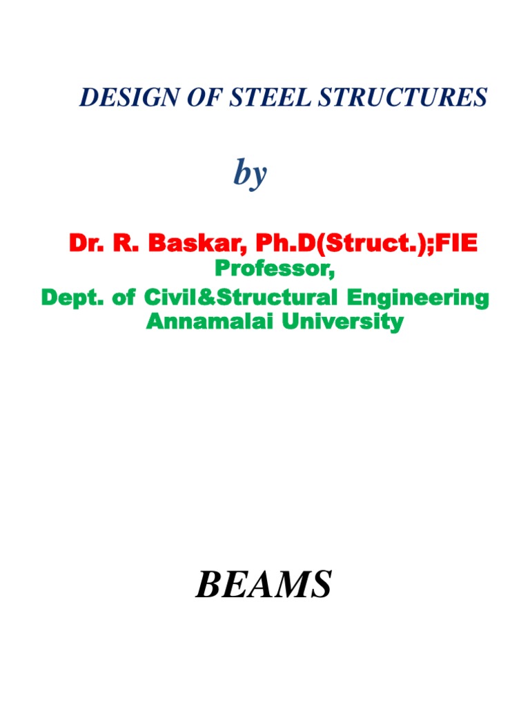 Design of Steel Structure (Chapter 2) by DR R Baskar | Download Free ...