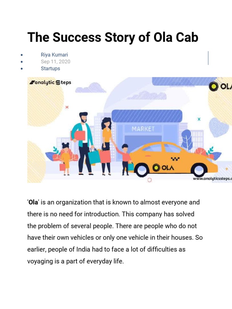 Ola Cab: A Success Story in India | PDF | Transport | Companies