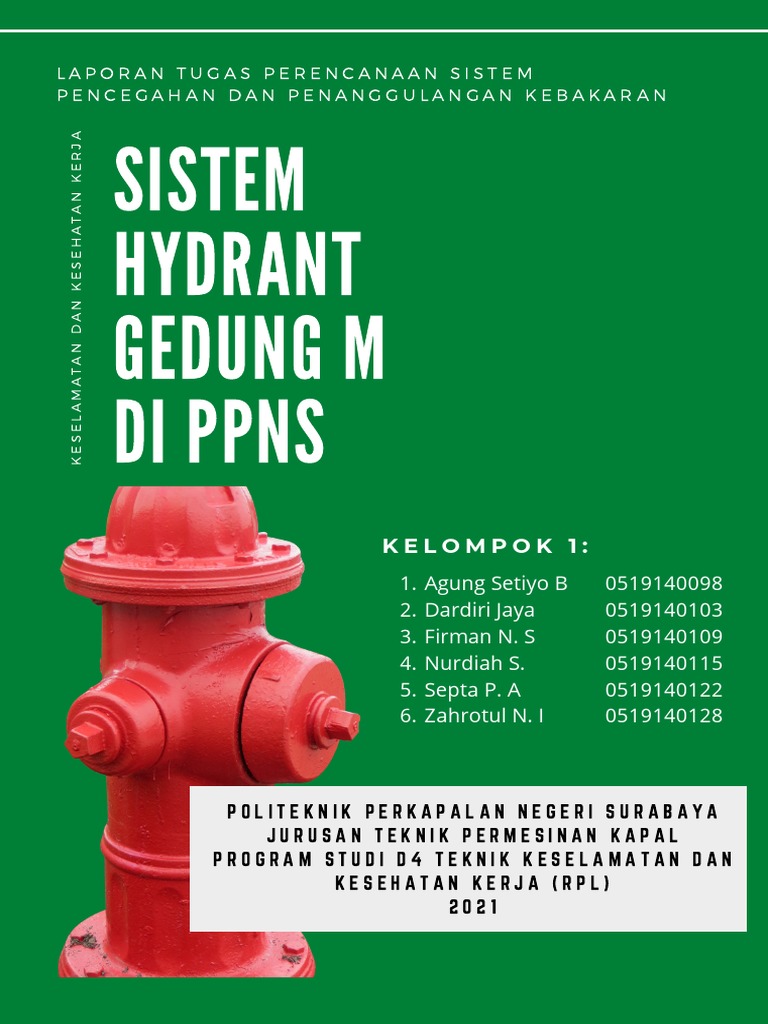 Laporan Resmi Pendahuluan SPPK Sistem Hydrant - Kelompok 1 | PDF