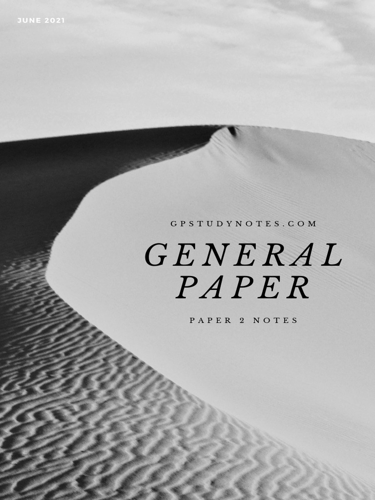 A Level General Paper 2 Study Notes | PDF | Irony | Reading Comprehension