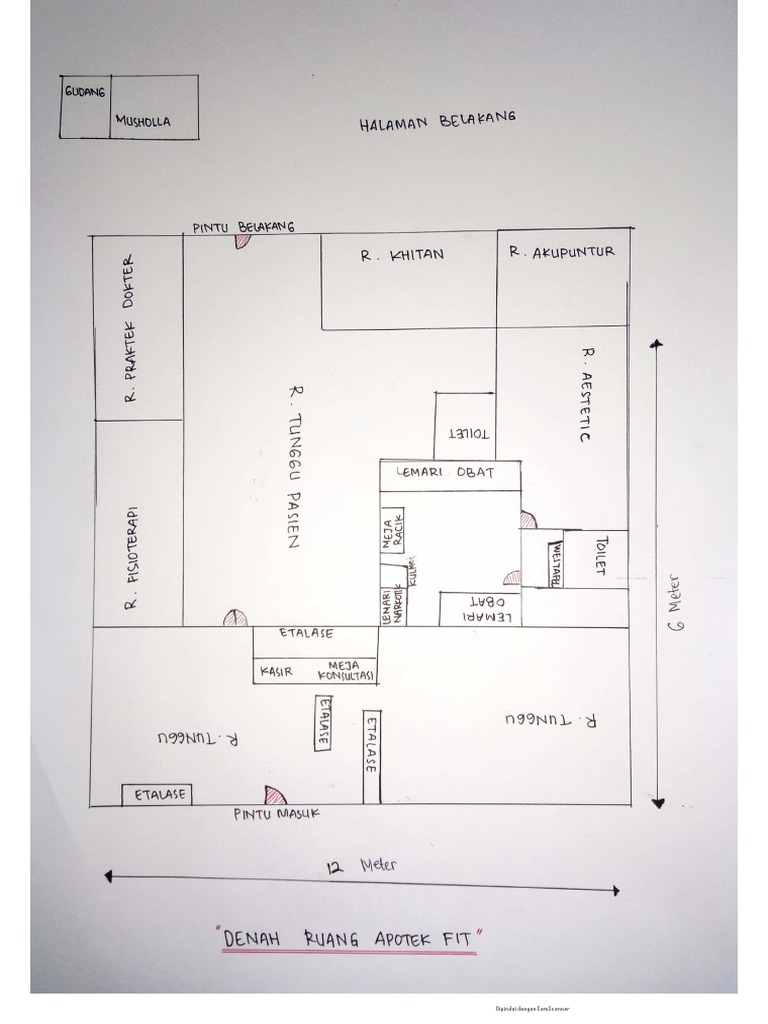 Denah Ruang Apotek Fit | PDF