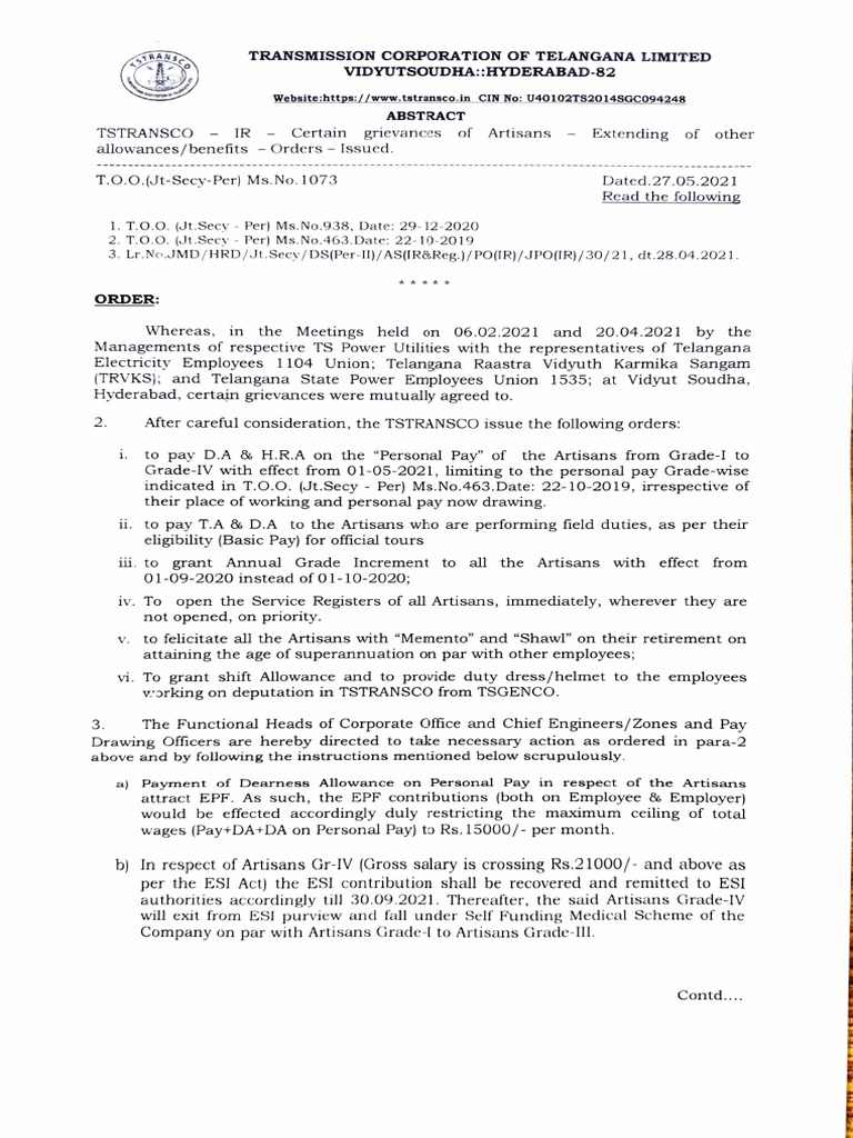 Website:Https://Www - Tstransco.In Cin No: U40102T82014Sgco94248 | PDF ...