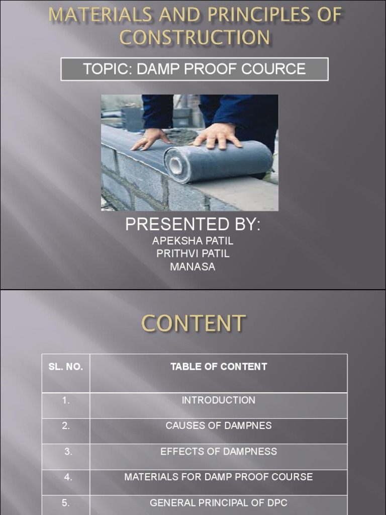 Damp Proof Cource | PDF | Asphalt | Building Materials
