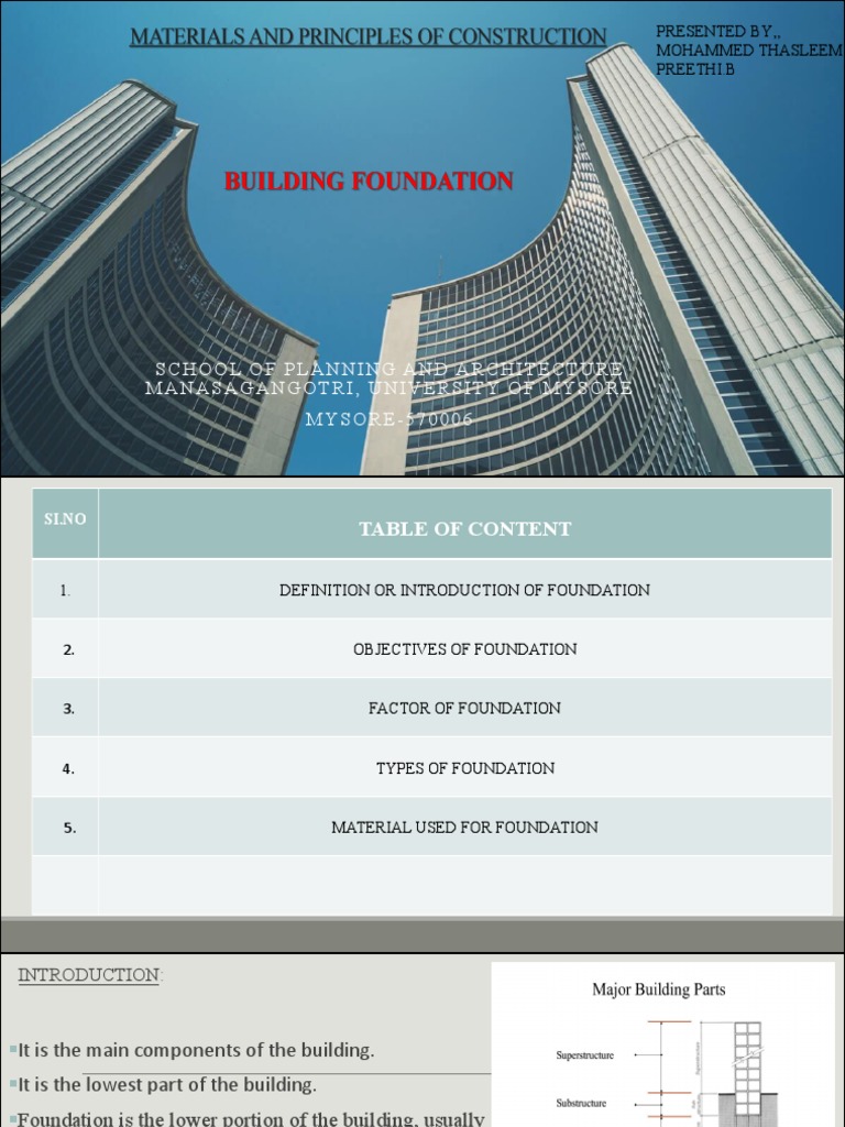 Builiding Foundation | PDF | Deep Foundation | Foundation (Engineering)