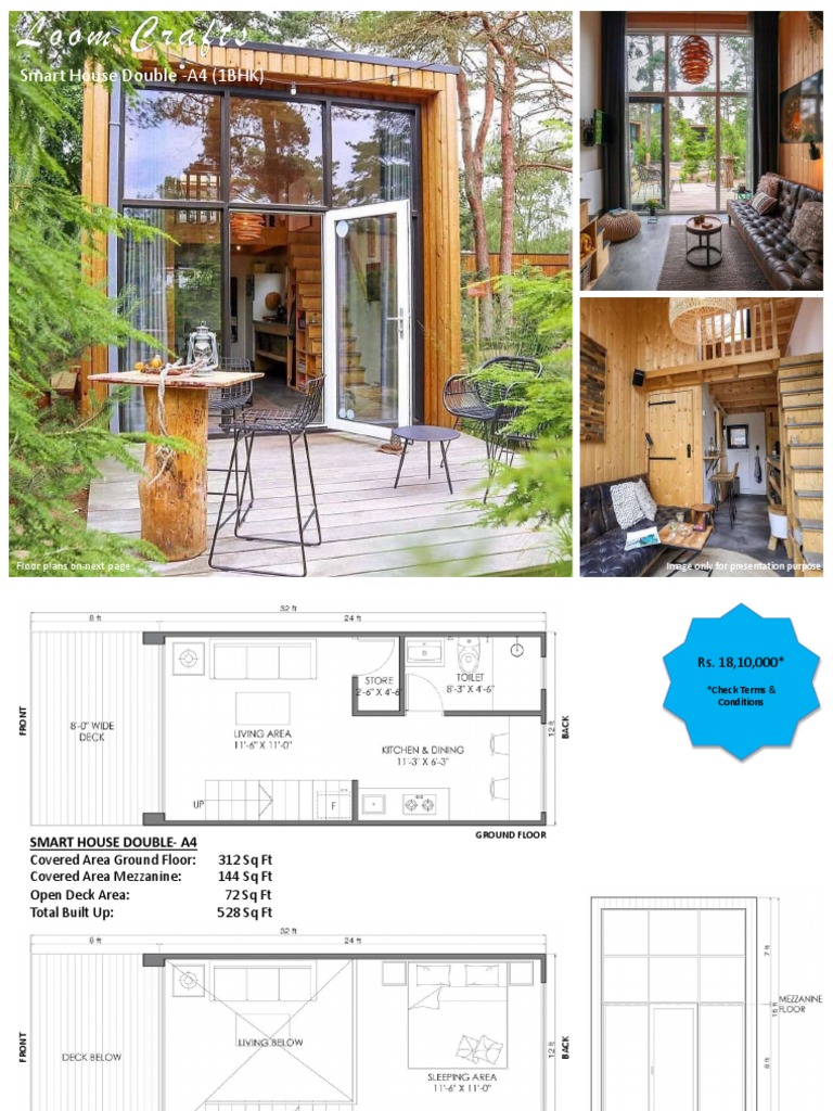 Smart House 1BHK Floor Plan Details | PDF | Wall | Flooring