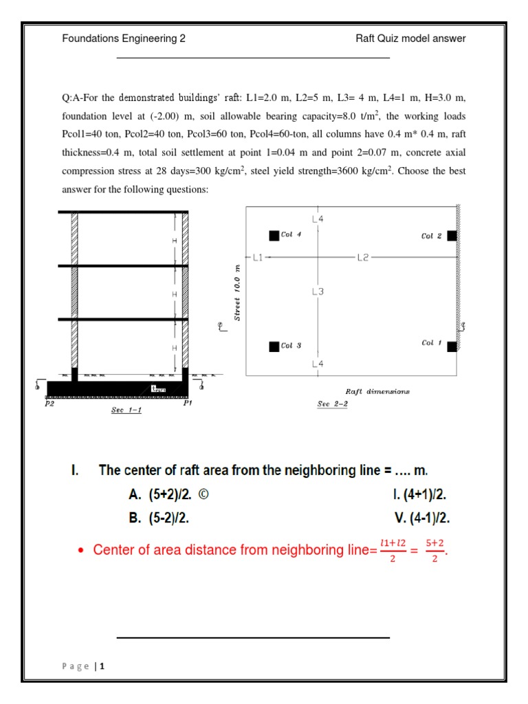 Raft Quiz Detailed Answers | PDF | Building Engineering | Applied And ...
