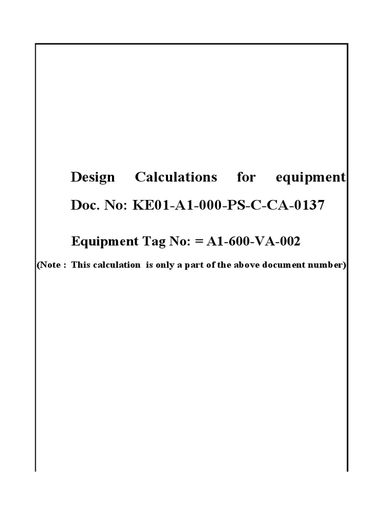 Nitrogen Vessel Foundation Design Calculations | PDF | Deep Foundation ...