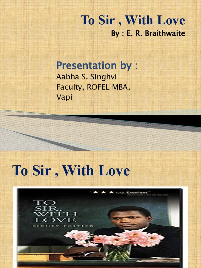 Dr. Aabha S Singhvi Review On" To Sir With Love" | PDF | Teachers | Psychological Concepts