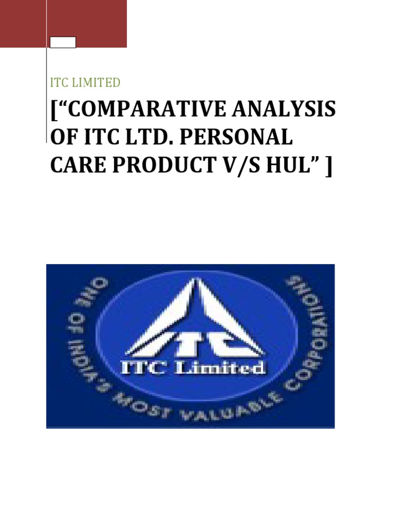 "Comparative Analysis of Itc Ltd. Personal Care Product V/S Hul" | PDF ...