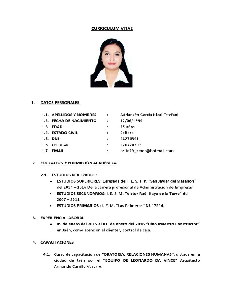 Curriculum Original Nicol | PDF