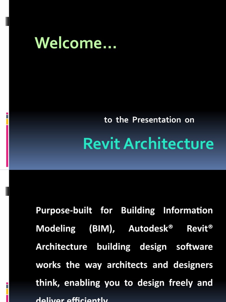 Welcome : Revit Architecture | PDF | Autodesk Revit | Building ...