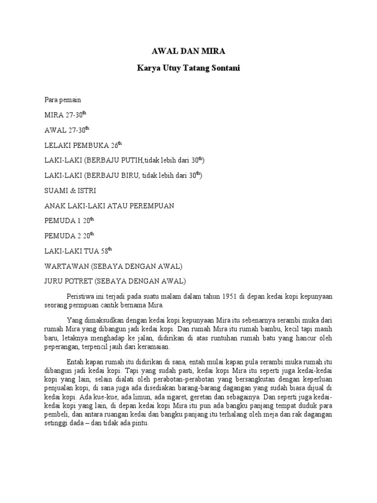 AWAL DAN MIRA Fix Utuy | PDF | Fiksi Misteri, Thriller, & Kejahatan | Puisi