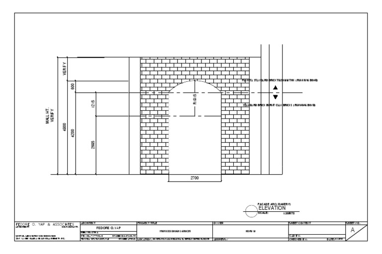 Elevation: Fedore O. Yap | PDF | Masonry