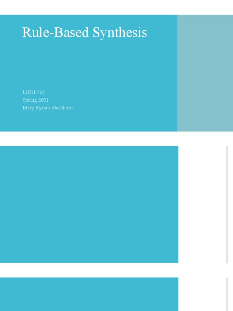 9 Notes - Rule Based Synthesis | PDF | Vowel | Consonant