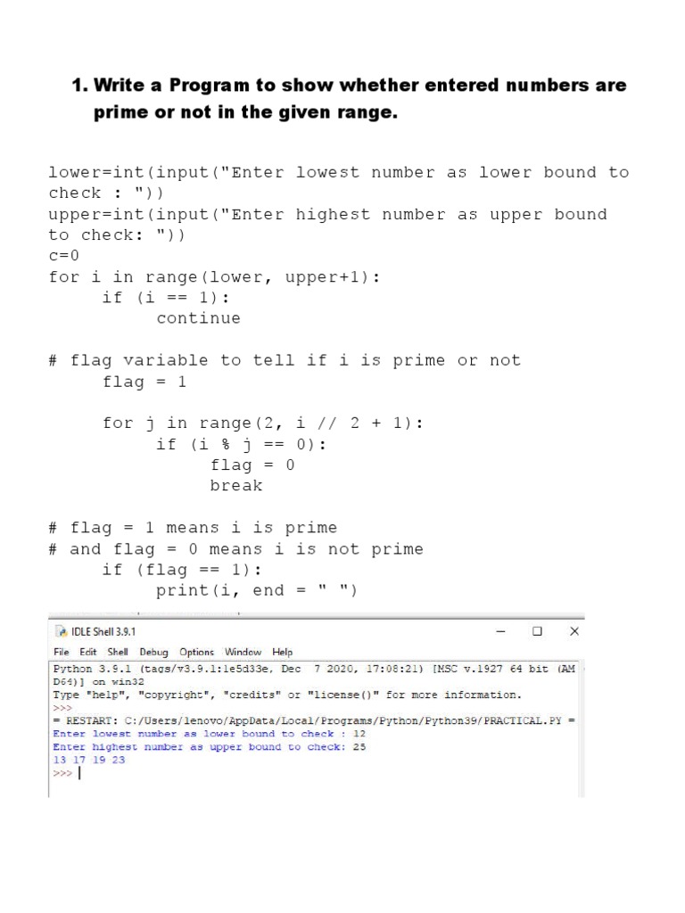 CS PRACTICALS List | PDF | Filename | Computing