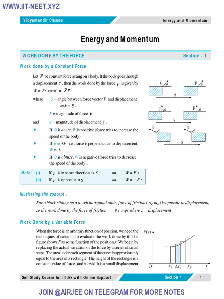 Energy and Momentum Concepts Explained | PDF | Collision | Force