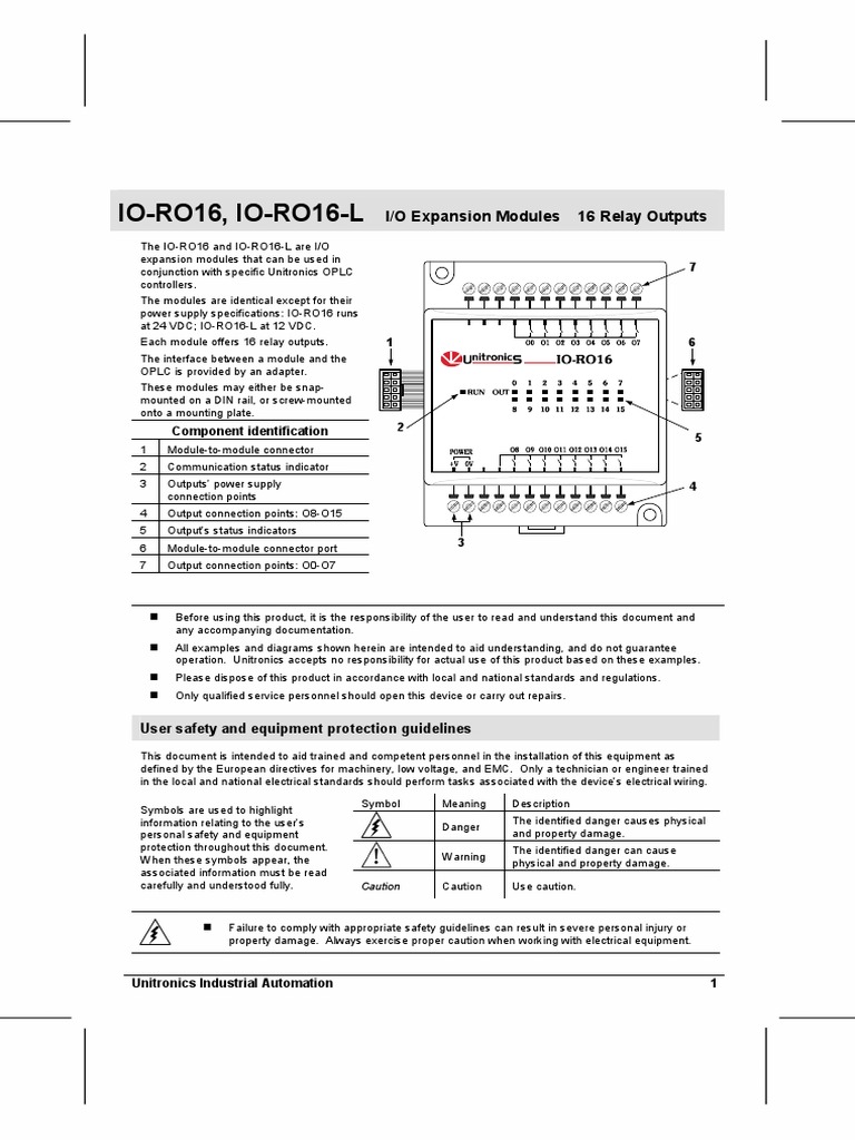 IO-RO16, IO-RO16-L: I/O Expansion Modules 16 Relay Outputs | PDF ...